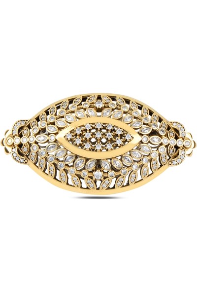 Silverlina Gümüş Zirkon Taşlı Otantik Broş