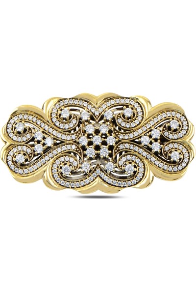 Silverlina Gümüş Zirkon Taşlı Otantik Broş