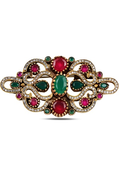 Silverlina Gümüş Zirkon Taşlı Otantik Broş