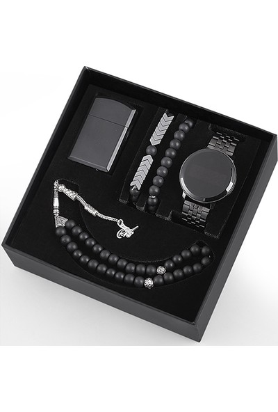 Ricardo Dokunmatik Kol Saati Çakmak Tesbih Bileklik Seti