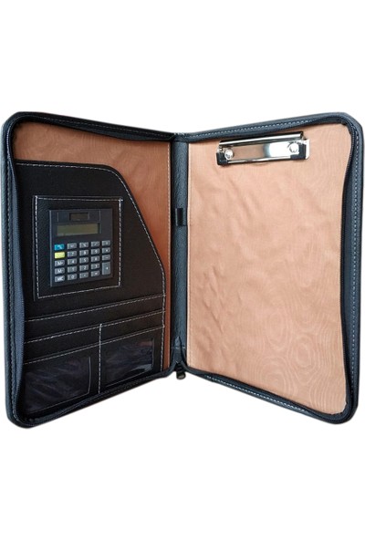 Redpoloshop Portföy Dosya Çantası Sekreterlik Hesap Makineli Fermuarlı
