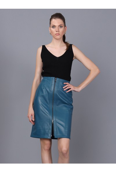 Basic & More Basics&more Kadın Deri Etek - SK01