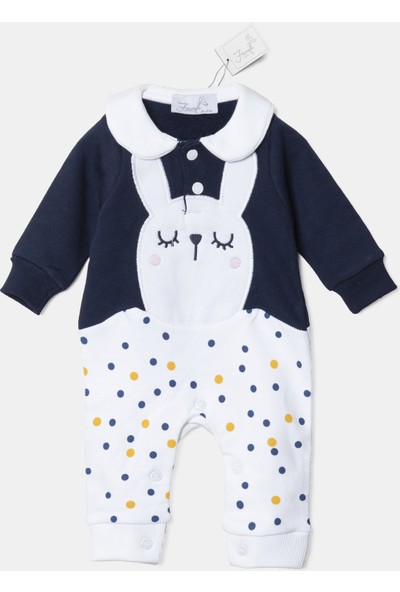 Fiorella Erkek Tavşan Detaylı Lacivert Tulum