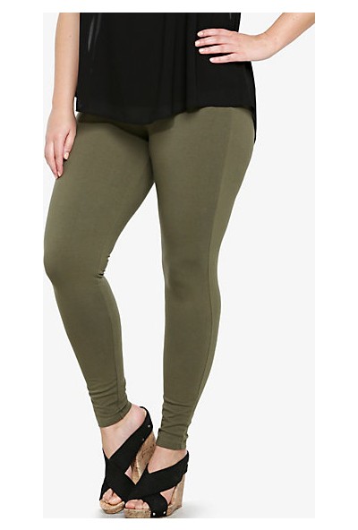 Yabgu Kadın Büyük Beden Toparlayıcı Tayt Haki Yeşil