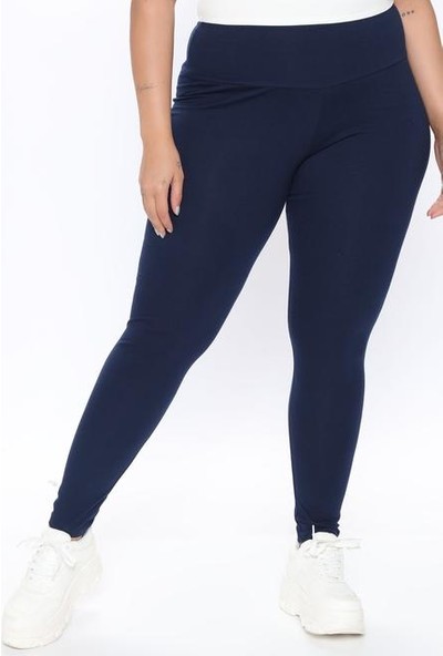 Yabgu Kadın Büyük Beden Toparlayıcı Tayt Navy Lacivert