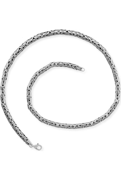 Trendcepte 925 Ayar Gümüş 55 cm 80 Mikron Kral Zinciri Kolye