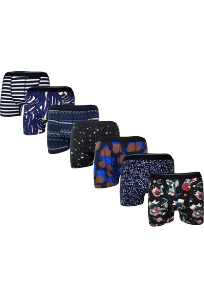 Modapacman Erkek Boxer 7'li Desenli Set