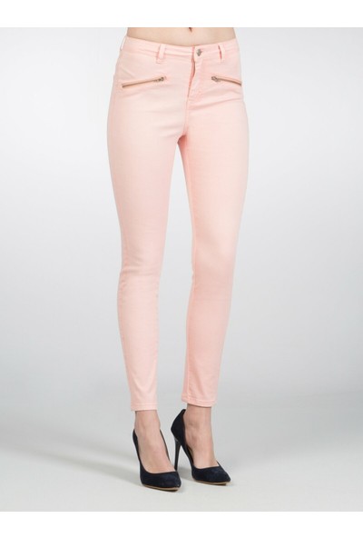 Colins Slim Fit Orta Bel Skinny Leg Kadın Pembe Pantolon Colins Slim Fit Orta Bel Skinny Leg Kadın Pembe Pantolon