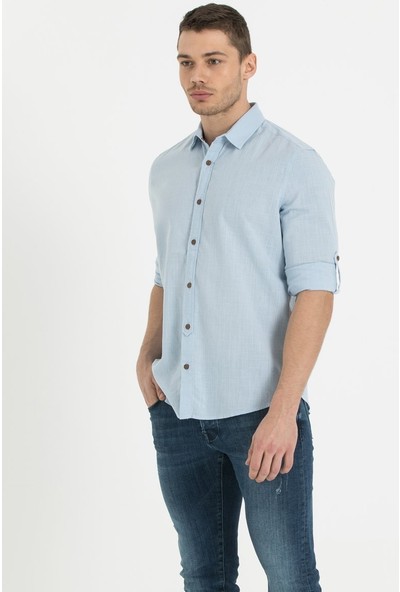 Loft Keten Erkek Gömlek Açık Mavi 2010395