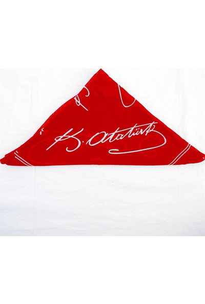 Petit Store Unisex Kırmızı Atatürk Imzalı Bandana
