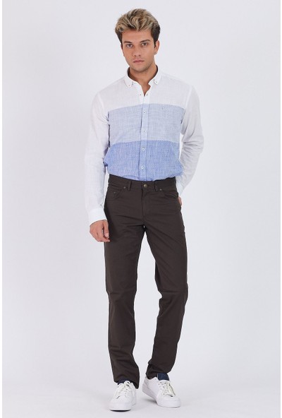 Gimer Avm Erkek 5 Cep Keten Pantolon