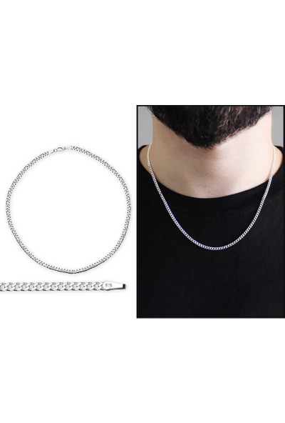Co Cadeaux 925 Ayar 50 cm 100 Mikron Gurmet Erkek Zincir Kolye Co Cadeaux 925 Ayar 50 cm 100 Mikron Gurmet Erkek Zincir Kolye