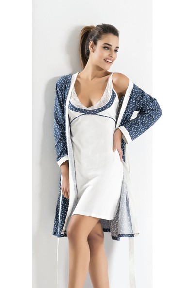 Derya Kurşun Kadın 2'li Gecelik Sabahlık Takım