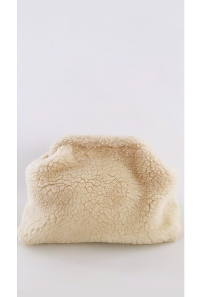 Heybes Kadın Peluş Teddy Clutch Çanta