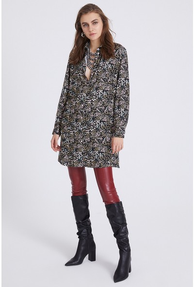 Stella Pulvis Siyah Çiçekli Tunik