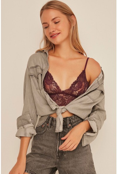C&City 7501 Kadın Bralet Sütyen Mürdüm C&City 7501 Kadın Bralet Sütyen Mürdüm
