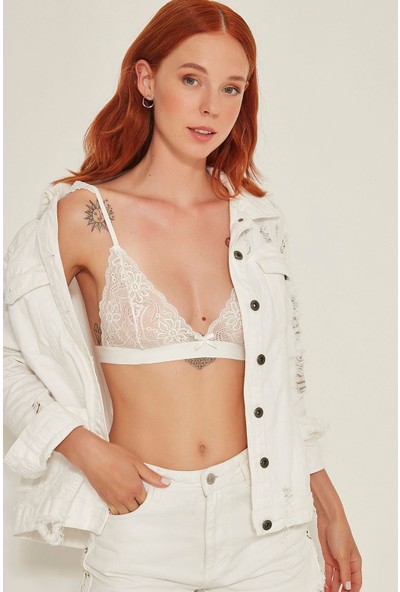 C&City 7502 Kadın Bralet Sütyen Ekru C&City 7502 Kadın Bralet Sütyen Ekru