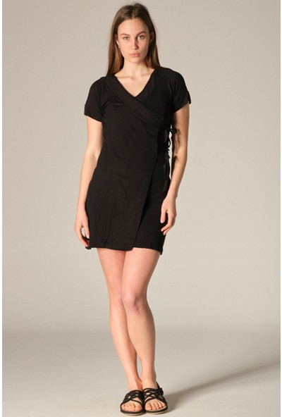 C&city E-07 Kadın Pareo Plaj Elbisesi Siyah