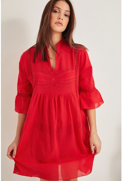 C&city Kadın Pareo Plaj Elbisesi 2004 Kırmızı