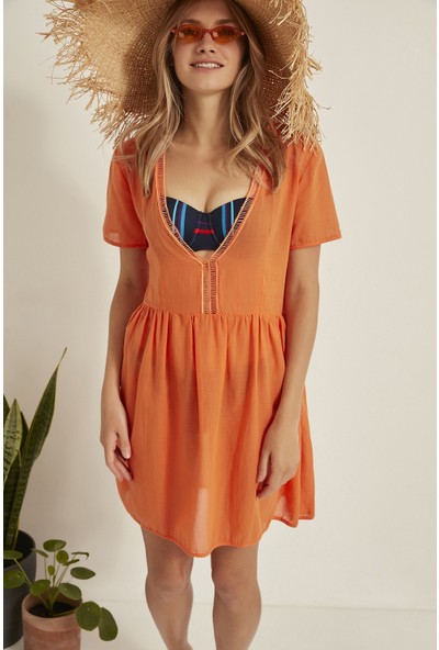 C&city Kadın Pareo Plaj Elbisesi 21908 Oranj C&city Kadın Pareo Plaj Elbisesi 21908 Oranj