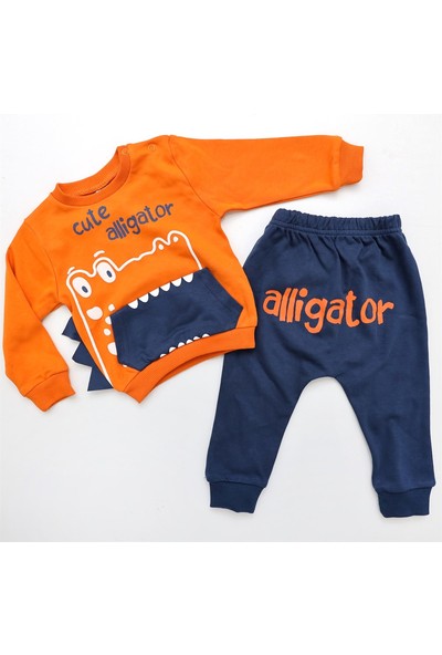 Nazar Bebe 2'li Alligator Bebek Takım Turuncu