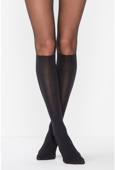 Penti Siyah Çizme Külotlu Çorabı