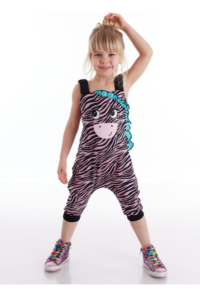 Denokids Zebra Fırfırlı Kız Tulum Denokids Zebra Fırfırlı Kız Tulum