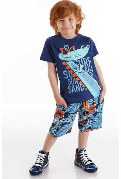 Denokids Surfer Croco Erkek Çocuk Şort Takım