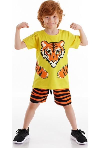 Denokids Kaplan Pençesi Şort Takım