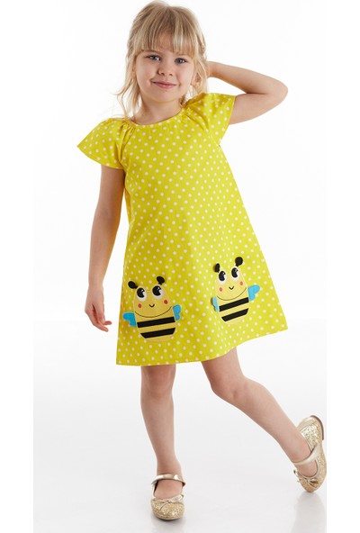 Denokids Puanlı Arılar Kız Elbise