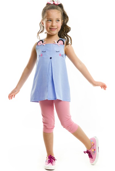 Denokids Mavi Uykucu Tunik Takım