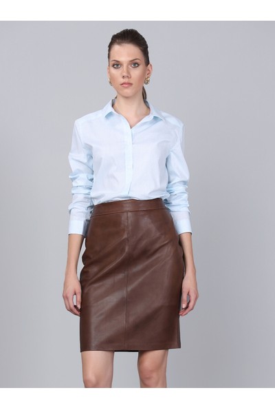 Basics&more Kadın Deri Etek - SK04 Basics&more Kadın Deri Etek - SK04