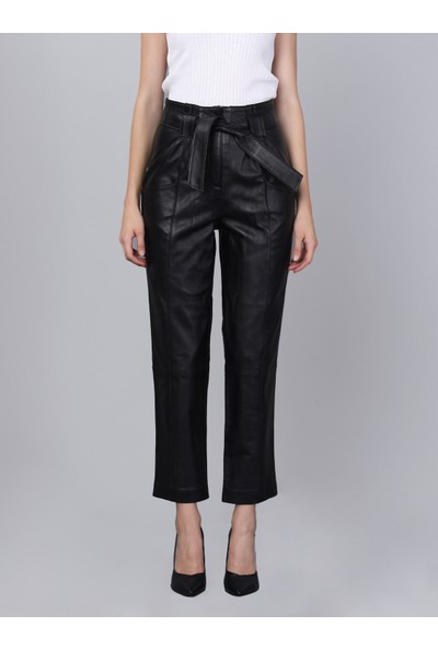 Basics&more Kadın Deri Pantolon - P01