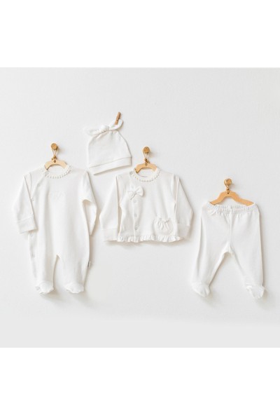 Andywawa Organic Girl 4'lü Bebek Hastane Çıkış Seti