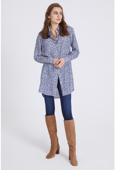 Stella Pulvis Lacivert Çizgili Gömlek