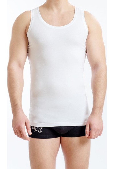 Seasoul 3'lü Erkek Bambu Beyaz Atlet Basic