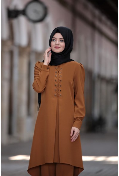 Moda Çizgi Mina Ikili Takım Hardal 5368 - Moda Çizgi