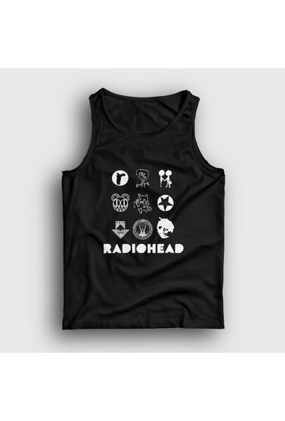 Presmono Unisex Siyah Symbols Radiohead Atlet