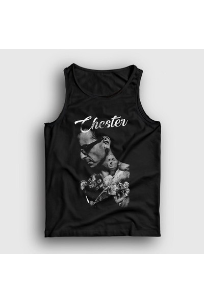 Presmono Unisex Siyah Chester V2 Linkin Park Atlet