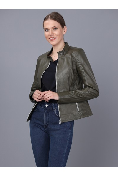Basics&More Kadın Deri Ceket - B49