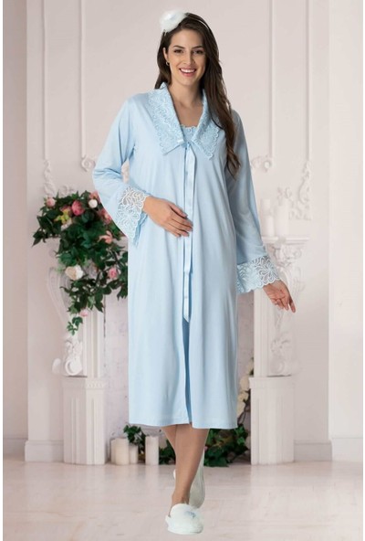 Carpediem Kadın Mavi Sabahlık