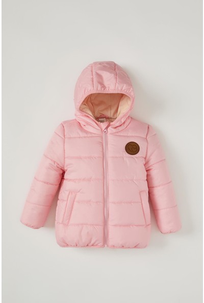 Defacto Kız Bebek Kapüşonlu Şişme Mont T3535A221SP