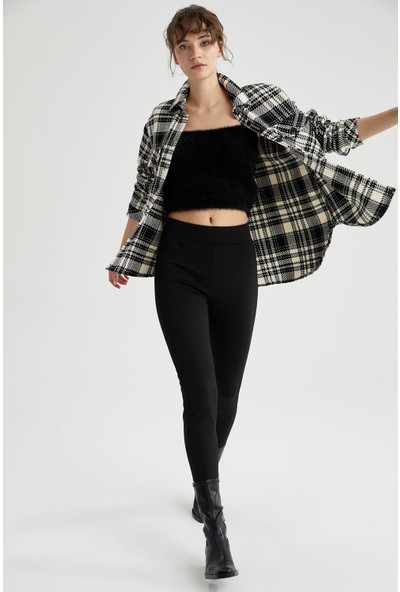 DeFacto Basic Slim Fit Yüksek Bel Tayt U2509AZ20AU DeFacto Basic Slim Fit Yüksek Bel Tayt U2509AZ20AU