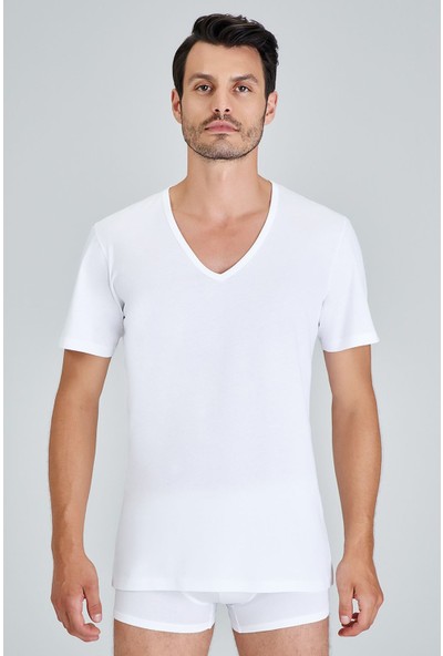 Kom Enrıco 2'li V Yaka Erkek T-Shirt Fanila