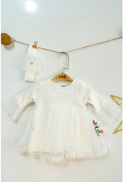 Miniborn Yeni Doğan Puanlı Tül Elbise