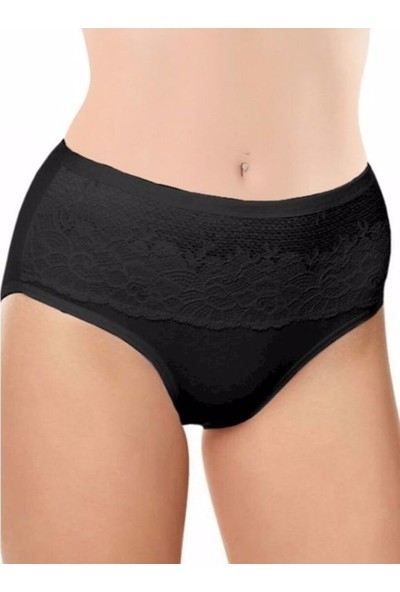 Belinay Kadın Siyah&beyaz&ten 4'lü Bel Toparlayıcı Modal Külot -193