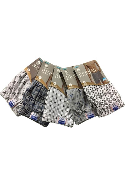 Berrak Penye Desenli 5'li Erkek Boxer %100 Pamuklu Rahat Bol Kesim Berrak Penye Desenli 5'li Erkek Boxer %100 Pamuklu Rahat Bol Kesim