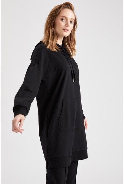 DeFacto Kapüşonlu Kanguru Cepli Sweat Tunik T4633AZ21SP DeFacto Kapüşonlu Kanguru Cepli Sweat Tunik T4633AZ21SP