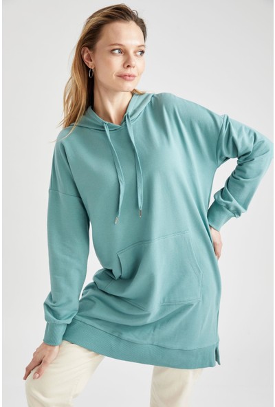 DeFacto Kapüşonlu Kanguru Cepli Sweat Tunik T4633AZ21SP DeFacto Kapüşonlu Kanguru Cepli Sweat Tunik T4633AZ21SP