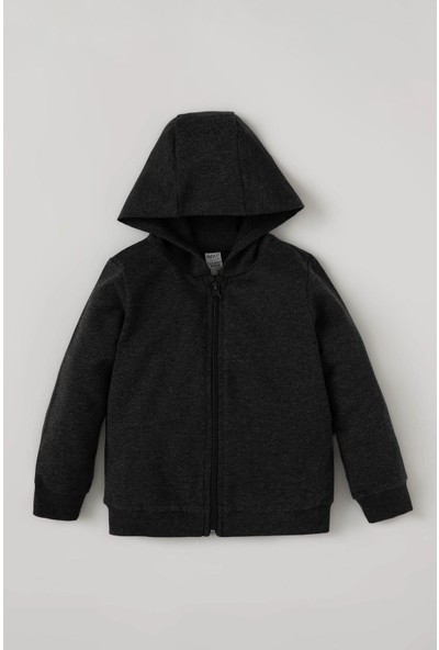 Defacto Erkek Bebek Kapüşonlu Örme Hırka T8321A221SP